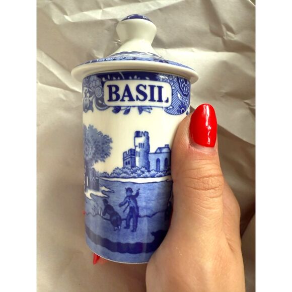 Spode | Kitchen | Spode Blue Italian Basil Spice Jar New | Poshmark